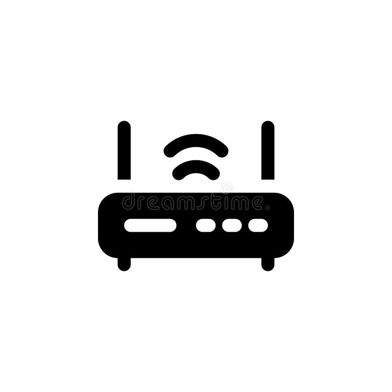 Wifi Router Vector Icon. Computer Component Icon Solid Style. Perfect ...