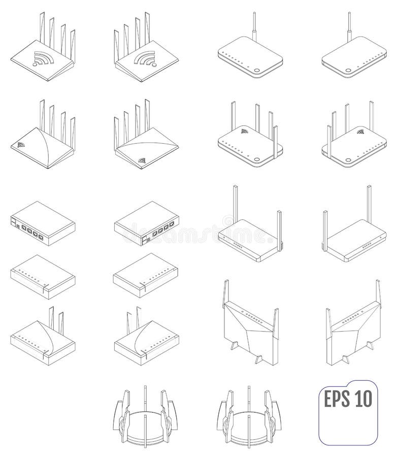 Lan Switch Isometric Symbol Stock Illustrations – 146 Lan Switch ...