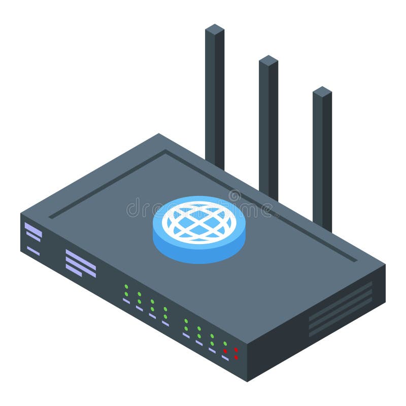 Wifi Router Vpn Icon Isometric Vector. Network Server Stock Vector ...