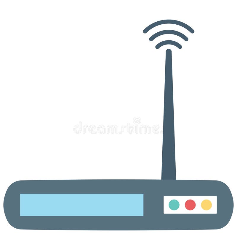 Wifi Router, Wifi Modem Color Isolated Vector Icon that Can Be Easily ...