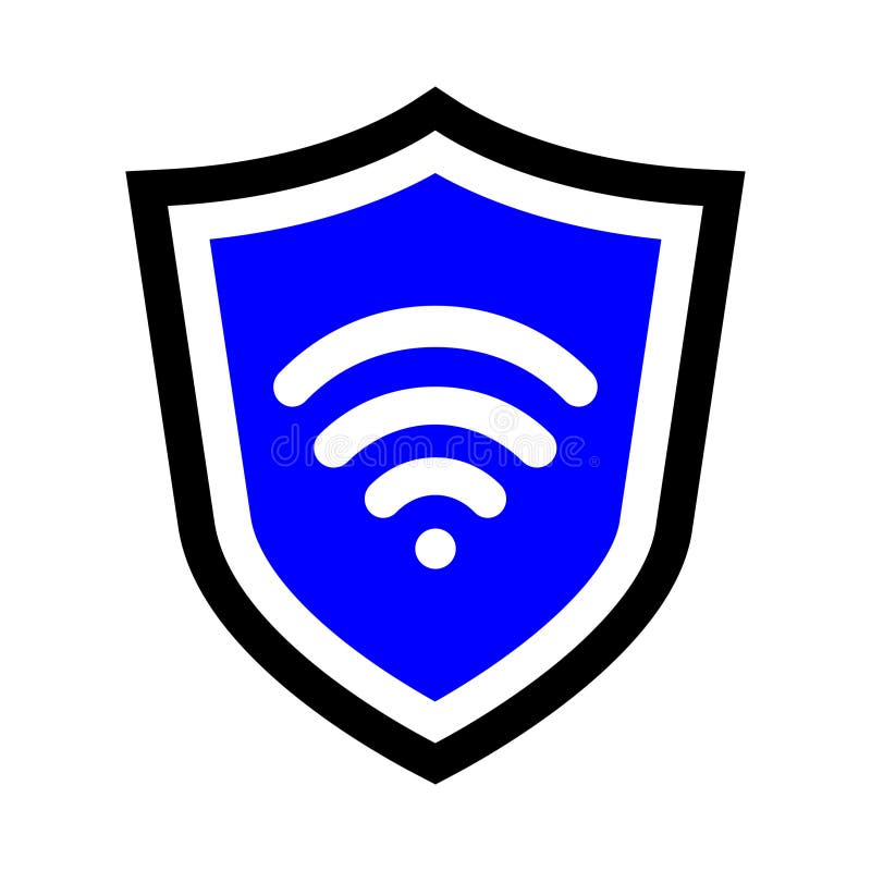 Wifi Security Icon stock vector. Illustration of vector - 291883980