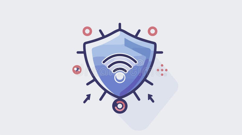 WiFi Security Icon Vector Illustration: Protect Your Network with ...