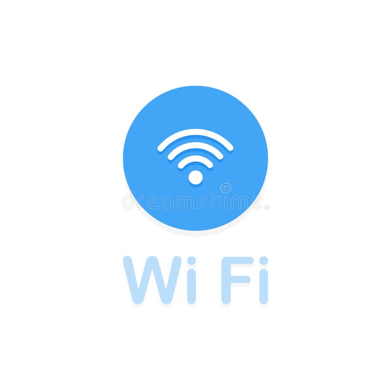 Wifi Sign. Flat Cartoon Style Stock Illustration - Illustration of ...