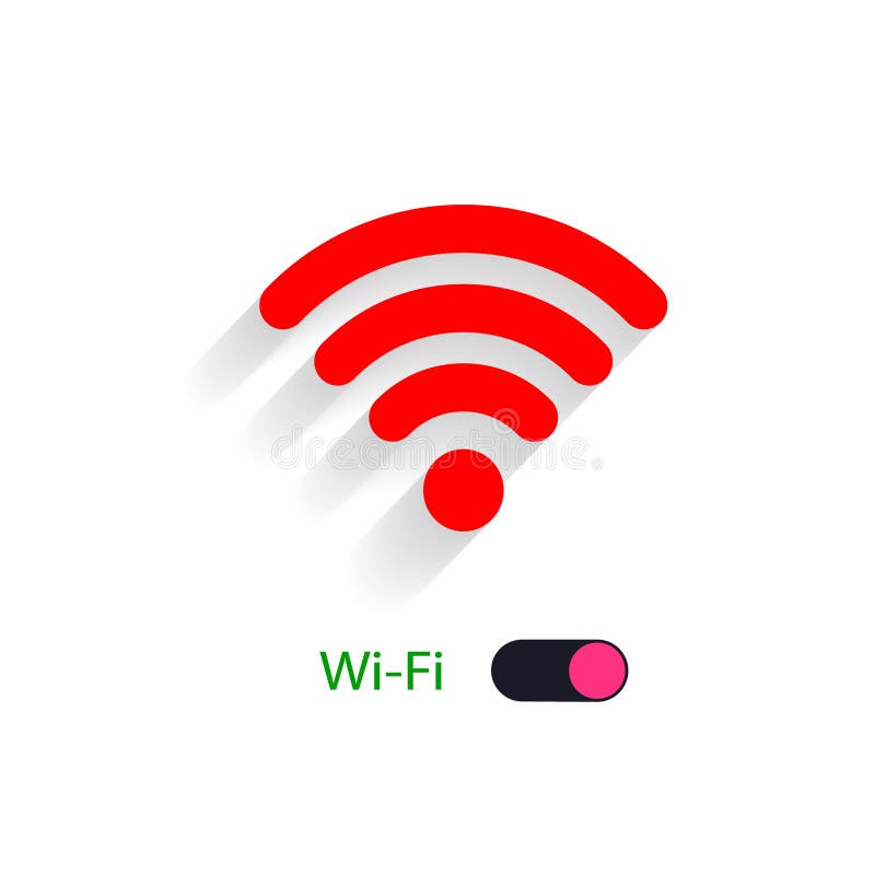 Wifi sign isolated stock vector. Illustration of round - 358279410