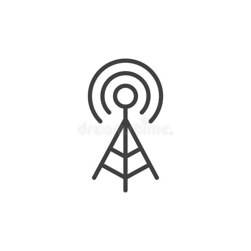 Wifi antenna line icon stock vector. Illustration of sign - 106103606 Wifi antenna line icon stock vector. Illustration of sign - 106103606