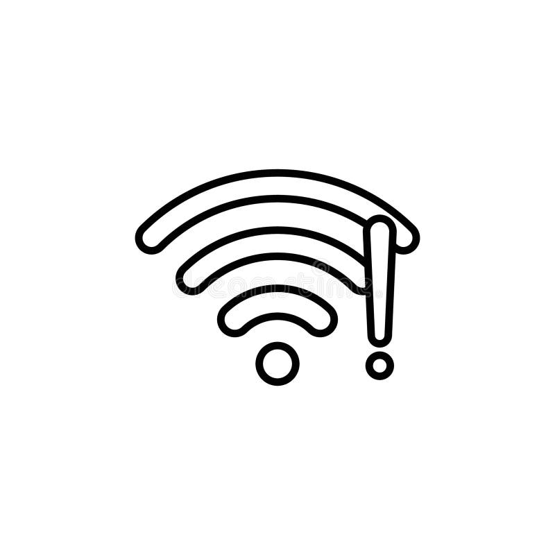 Wifi Signal with an Error Symbol, Indicating Connectivity Issues Stock ...