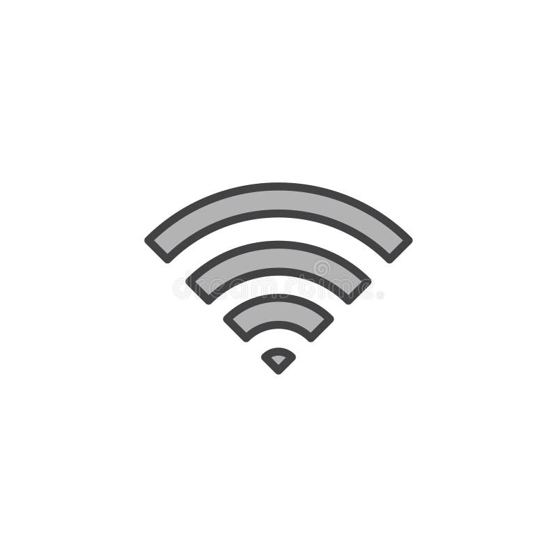 Wifi Signal Icon in Colored Version Stock Vector - Illustration of ...