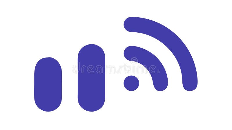WiFi Signal Icon Representing Wireless Internet Connectivity, Vector ...