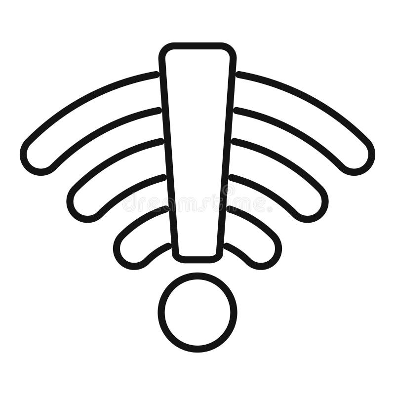 Wifi Signal Showing Exclamation Mark Indicating Problem Stock ...