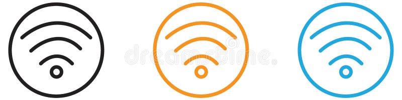 Wifi Signal Vector Logo Set Collection for Web App Ui Stock Vector ...