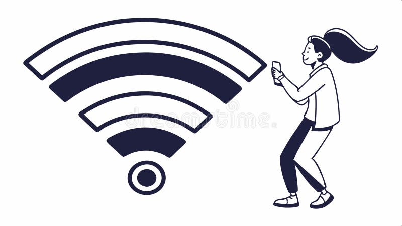 Wifi Signal Vector. Wireless Internet and Connection Icon for Network ...