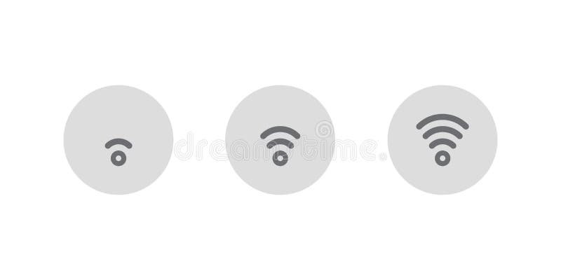 Wifi Signal, Wireless Fidelity Network Icon Vector in Circle Button ...