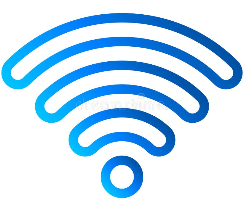 Wifi Symbol Icon - Blue Outlined Rounded Gradient, Isolated - Vector ... Wifi Symbol Icon - Blue Outlined Rounded Gradient, Isolated - Vector ...