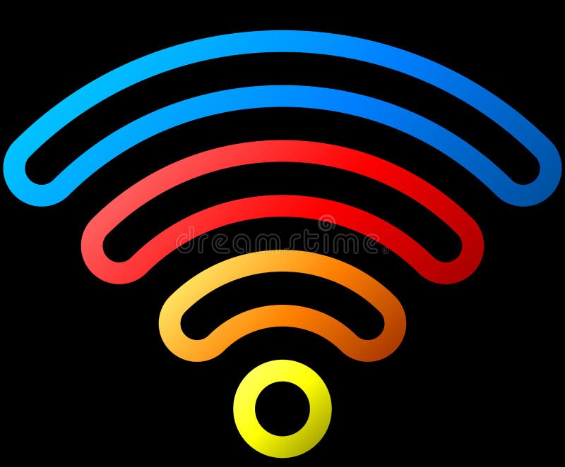 Wifi Symbol Icon - Colorful Outlined Rounded Gradient, Isolated ... Wifi Symbol Icon - Colorful Outlined Rounded Gradient, Isolated ...