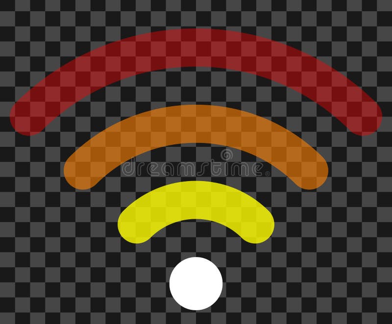 Wifi Symbol Icon - Colorful Simple Rounded Transparent, Isolated ...