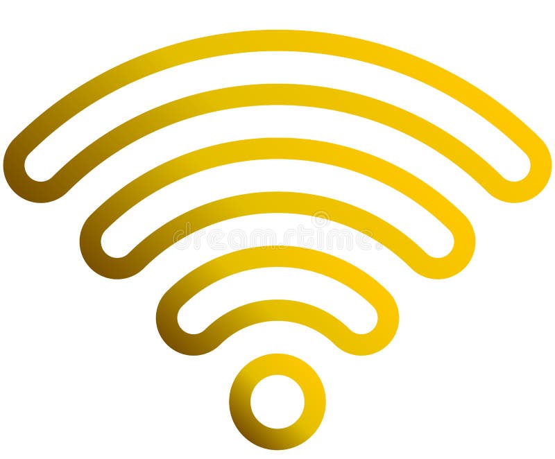 Wifi Symbol Icon - Golden Outlined Rounded Gradient, Isolated - Vector ... Wifi Symbol Icon - Golden Outlined Rounded Gradient, Isolated - Vector ...