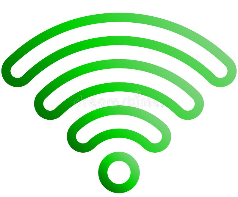 Wifi Symbol Icon - Green Outlined Rounded Gradient, Isolated - Vector ... Wifi Symbol Icon - Green Outlined Rounded Gradient, Isolated - Vector ...