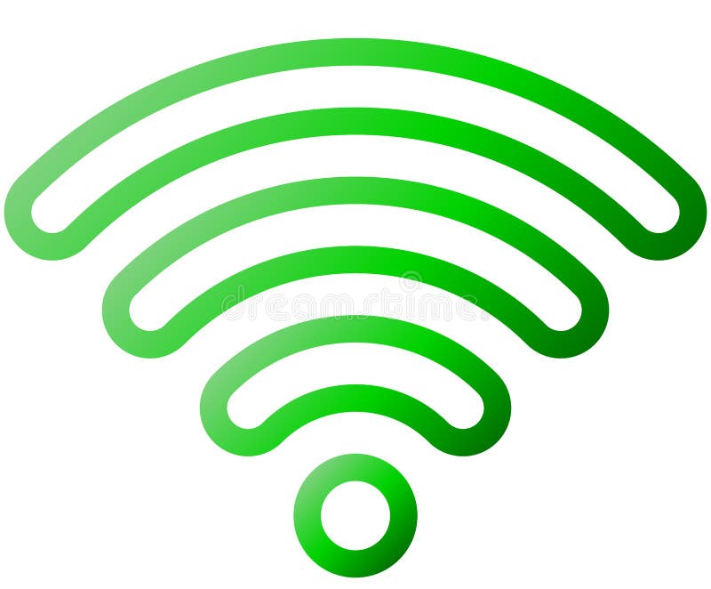 Wifi Symbol Icon - Green Outlined Rounded Gradient, Isolated - Vector ... Wifi Symbol Icon - Green Outlined Rounded Gradient, Isolated - Vector ...