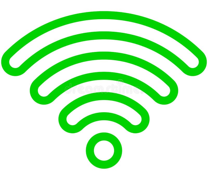 Wifi Symbol Icon - Green Outlined Rounded, Isolated - Vector Stock ... Wifi Symbol Icon - Green Outlined Rounded, Isolated - Vector Stock ...
