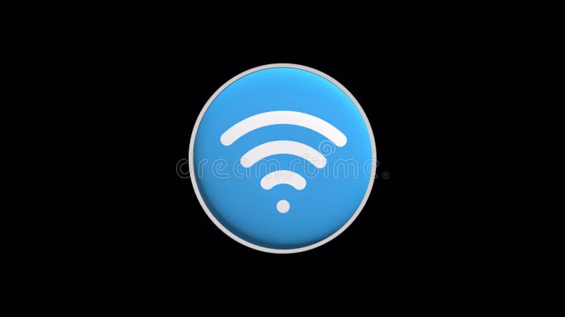 Wifi Symbol Icon Loop with Alpha Channel 4K Stock Footage - Video of ...