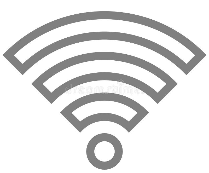 Wifi Symbol Icon - Medium Gray Outlined, Isolated - Vector Stock Vector ... Wifi Symbol Icon - Medium Gray Outlined, Isolated - Vector Stock Vector ...