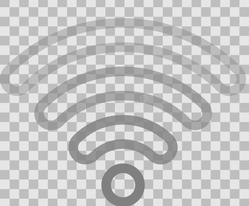 Wifi Symbol Icon - Medium Gray Outlined Rounded Transparent, Isolated ...