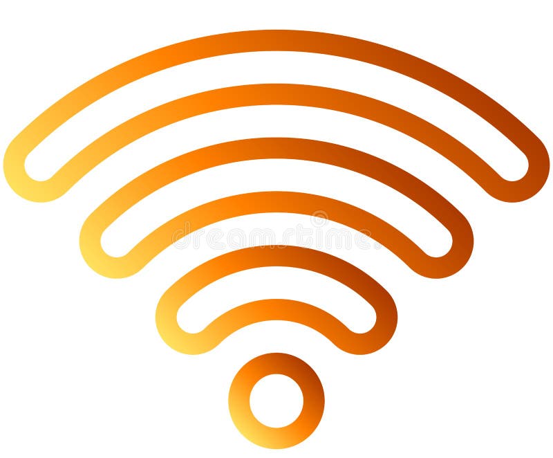 Wifi Symbol Icon - Orange Outlined Rounded Gradient, Isolated - Vector ... Wifi Symbol Icon - Orange Outlined Rounded Gradient, Isolated - Vector ...