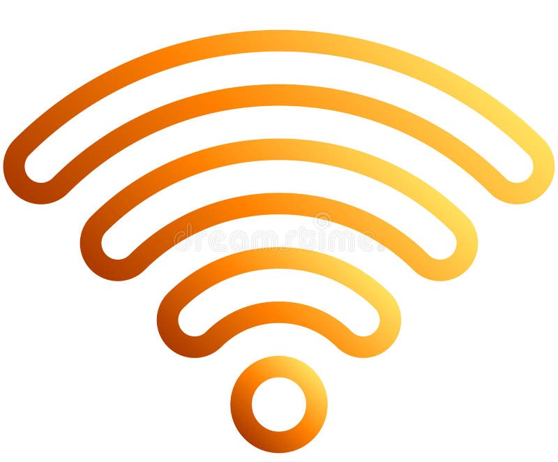 Wifi Symbol Icon - Orange Outlined Rounded Gradient, Isolated - Vector ... Wifi Symbol Icon - Orange Outlined Rounded Gradient, Isolated - Vector ...