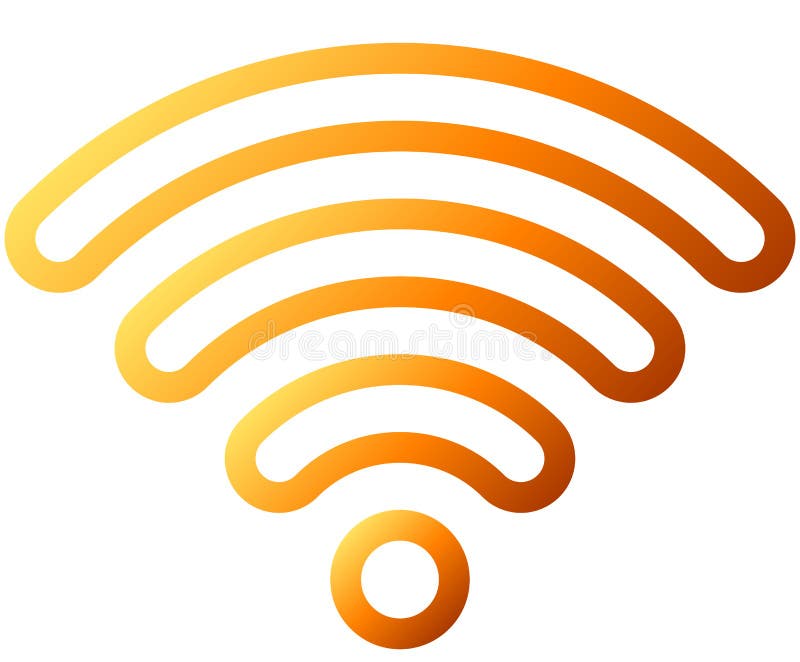 Wifi Symbol Icon - Orange Outlined Rounded Gradient, Isolated - Vector ... Wifi Symbol Icon - Orange Outlined Rounded Gradient, Isolated - Vector ...