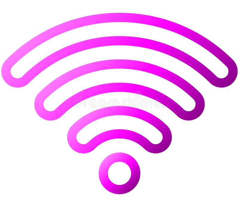 Wifi Symbol Icon - Purple Outlined Rounded Gradient, Isolated - Vector ... Wifi Symbol Icon - Purple Outlined Rounded Gradient, Isolated - Vector ...