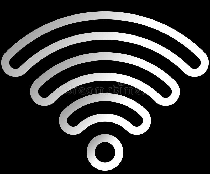 Wifi Symbol Icon - White Outlined Rounded Gradient, Isolated - Vector ... Wifi Symbol Icon - White Outlined Rounded Gradient, Isolated - Vector ...