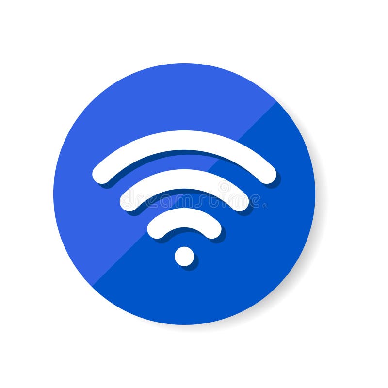 WiFi Symbol Icon, Wireless Local Area Networking Vector Stock Vector ...