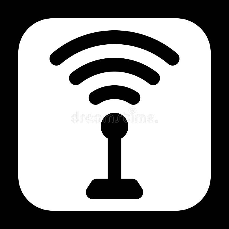 WiFi Symbol Icon, Wireless Local Area Networking Vector Stock Vector ...