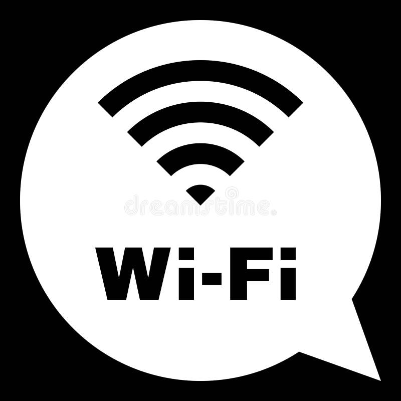 WiFi Symbol Icon, Wireless Local Area Networking Vector Stock Vector ...