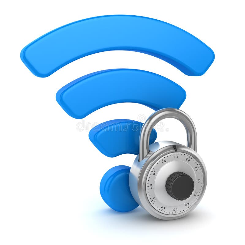 Wifi Symbol and Lock stock illustration. Illustration of login - 114740581