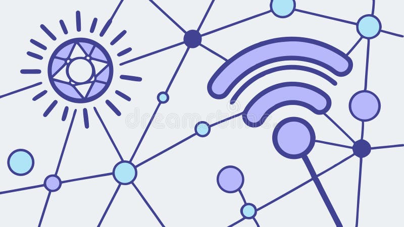 WiFi Symbol with Network Connections Vector Illustration, Vector Design ...