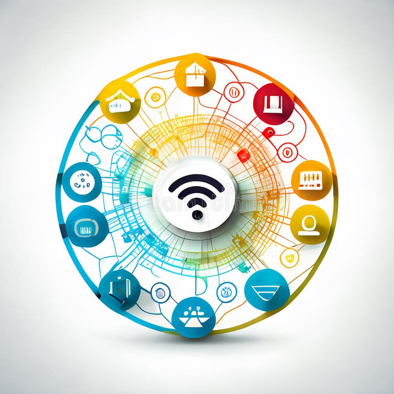 Wifi Symbol for Telecommunication, Network Infrastructure and Internet ...