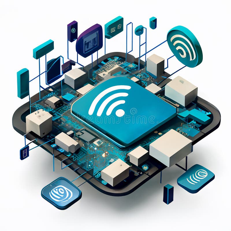 Wifi Symbol for Telecommunication, Network Infrastructure and Internet ...