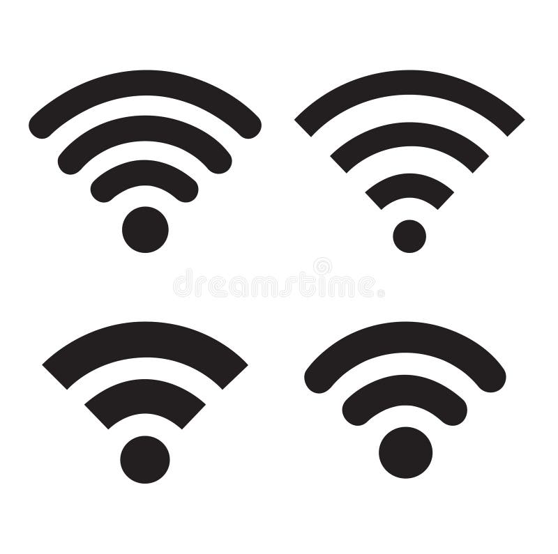 WiFi-Symbol-Vektor Wireless-Internet-Zeichen Vektor Abbildung ...