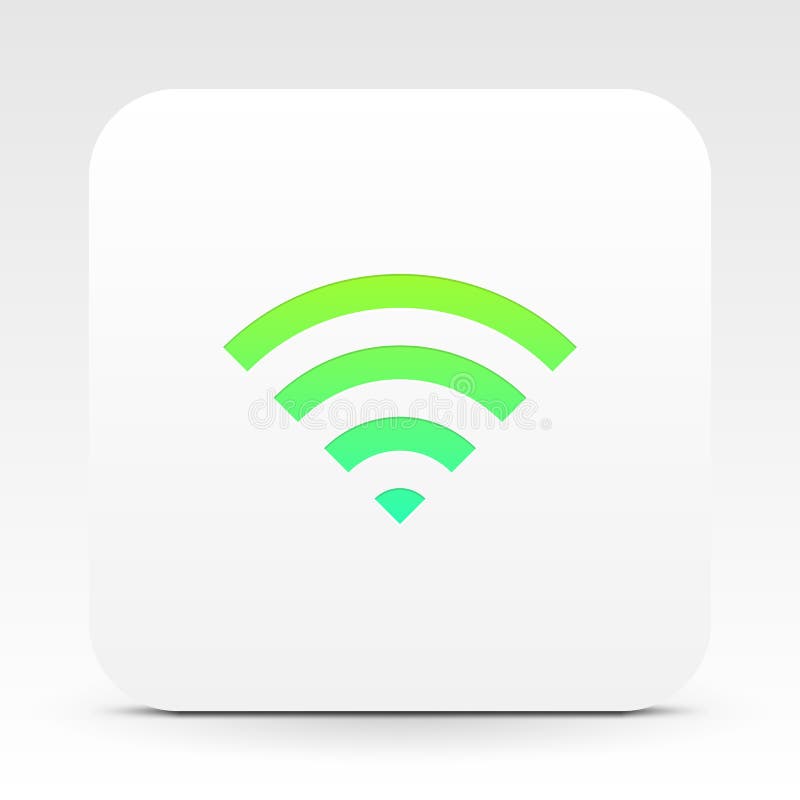 Wifi Symbol on White Text Box Stock Vector - Illustration of electronic ...