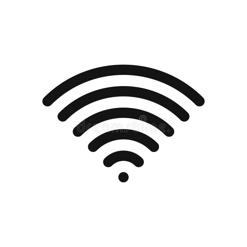 Wifi Symbol. Wireless Internet Connection or Hotspot Sign. Outline ...