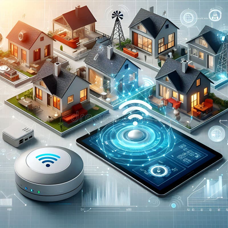 WiFi 6 Technology Implementation in Residential and Commercial Environments Stock Photo - Image ...
