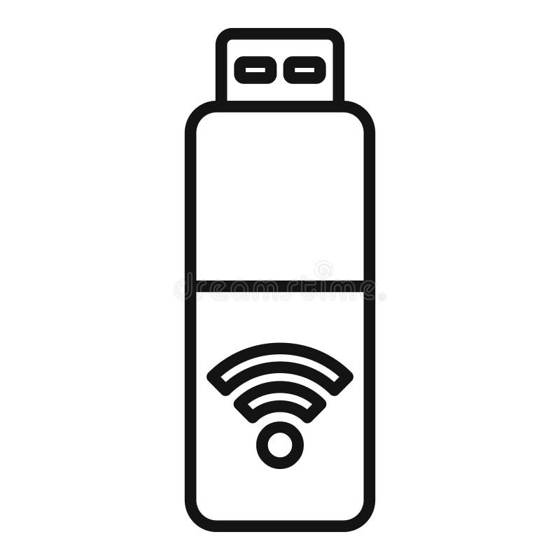 Wifi Usb Flash Drive Sharing Internet Connection Stock Illustration ...