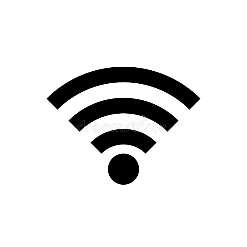 A Simple Wifi Silhouette Icon. Vector. Stock Vector - Illustration of ...