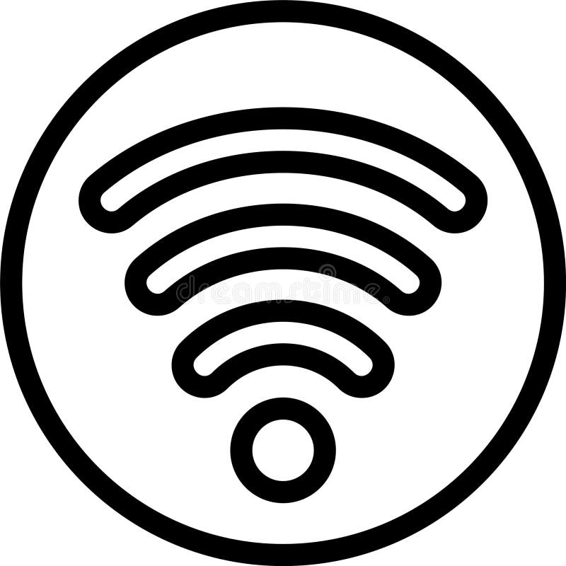 WIFI Vector Icon stock illustration. Illustration of wifi - 388699667