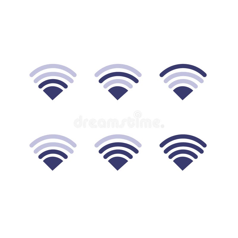 Wifi vector icon. stock illustration. Illustration of white - 252855677