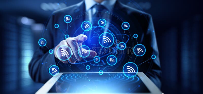 Wifi 6 Wireless High-speed Internet Connection Technology Concept Stock ...