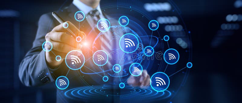 Wifi 6 Wireless High-speed Internet Connection Technology Concept Stock ...