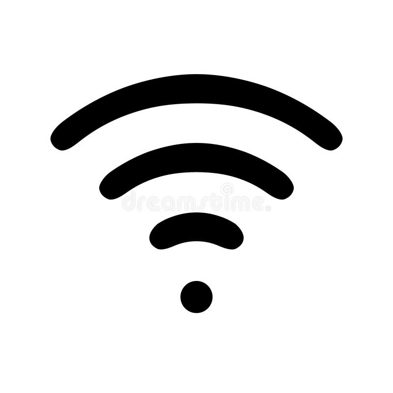 Wifi Wireless Icon Simple Clean Stock Illustration - Illustration of ...