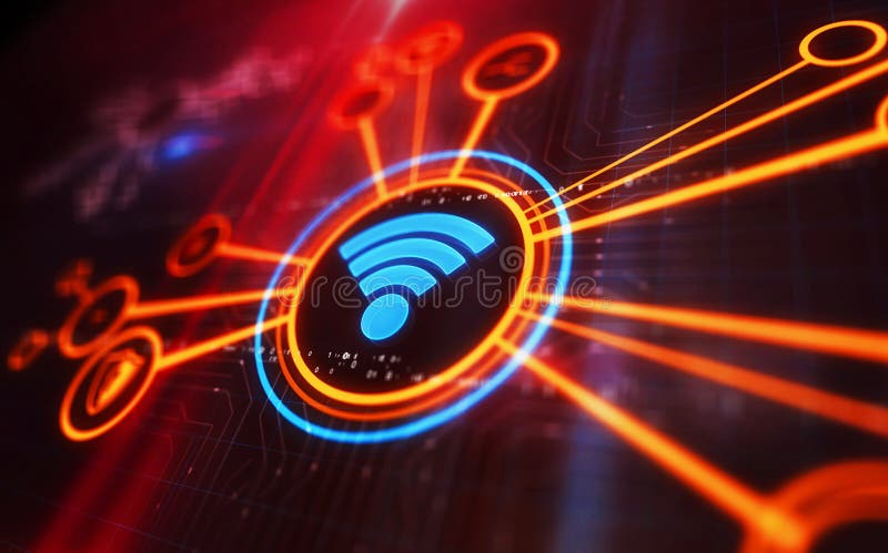 WiFi Wireless Mobile Connection Symbol Digital Concept 3d Illustration ...